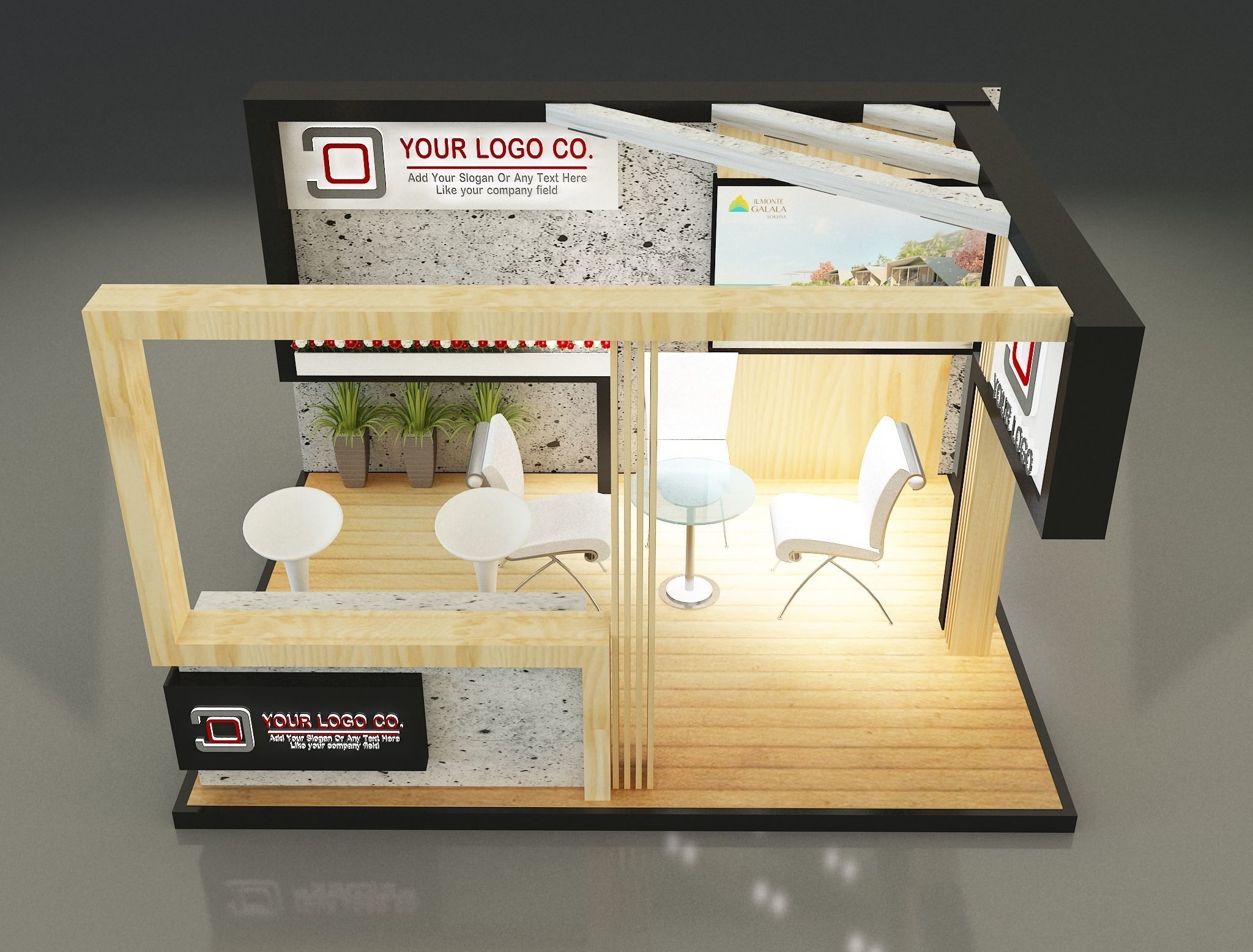 Booth Exhibition Stand a143 3D model | CGTrader