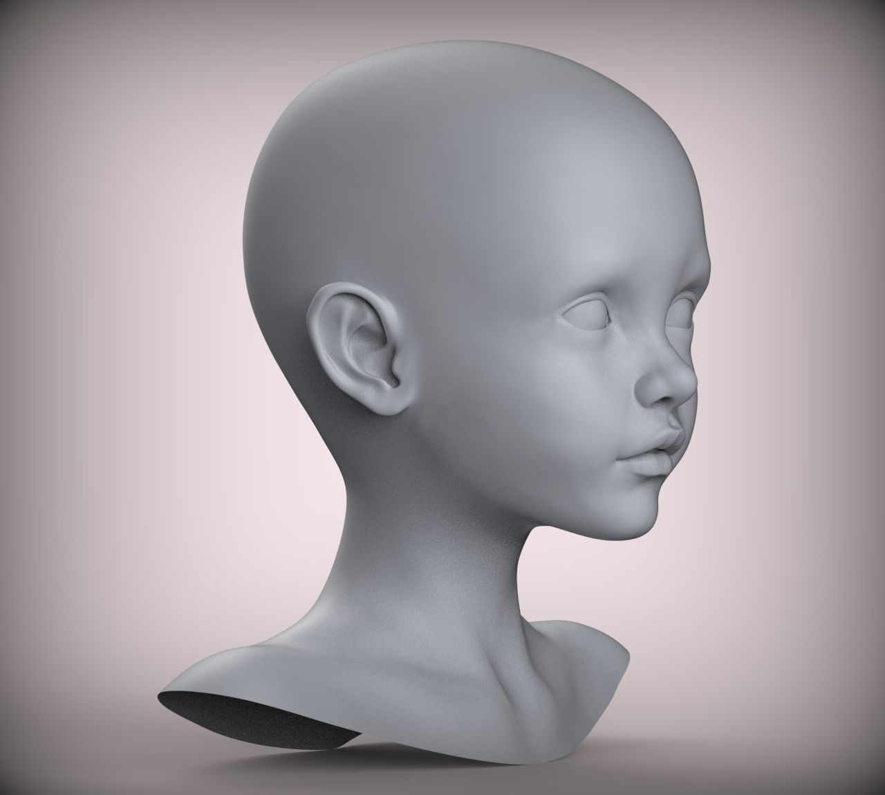 3D model 15 Realistic Female Asian American head 3D model VR / AR / low ...