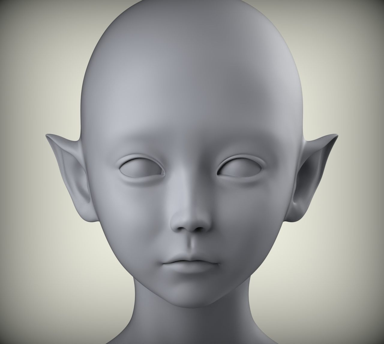 20 3D elf ears Head Face Female Character portrait doll 3D 3D model ...
