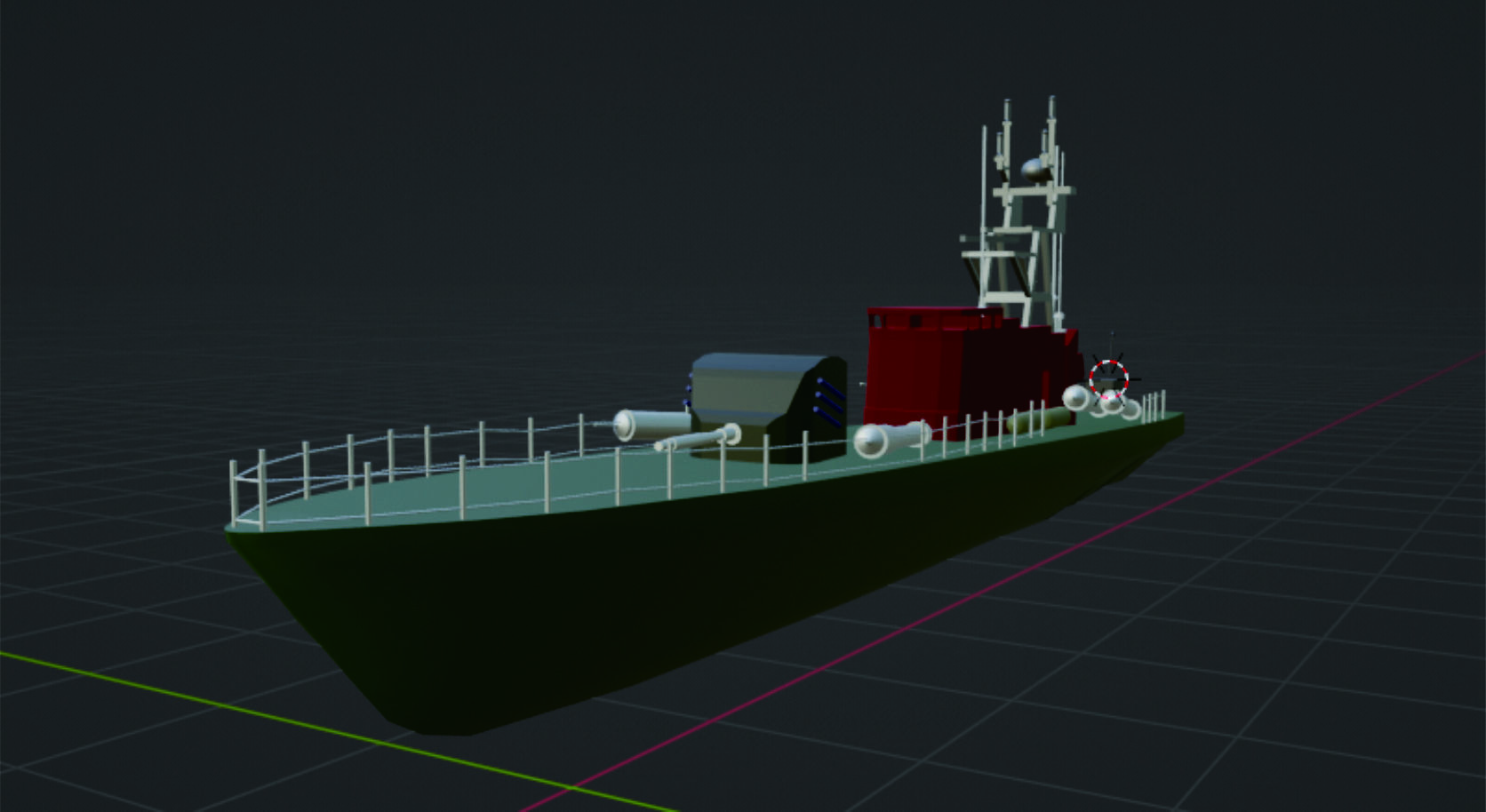 small warship 3D model rigged | CGTrader
