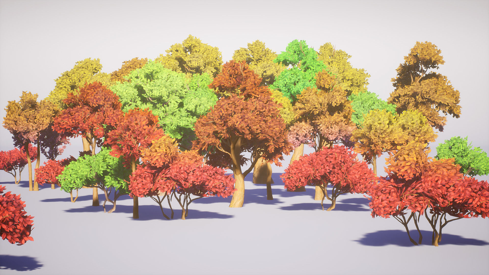 3D model Simple Trees Pack VR / AR / low-poly | CGTrader