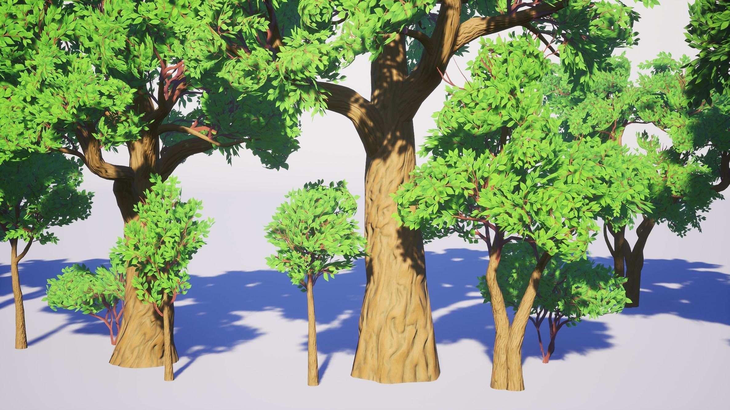 3D model Simple Trees Pack VR / AR / low-poly | CGTrader