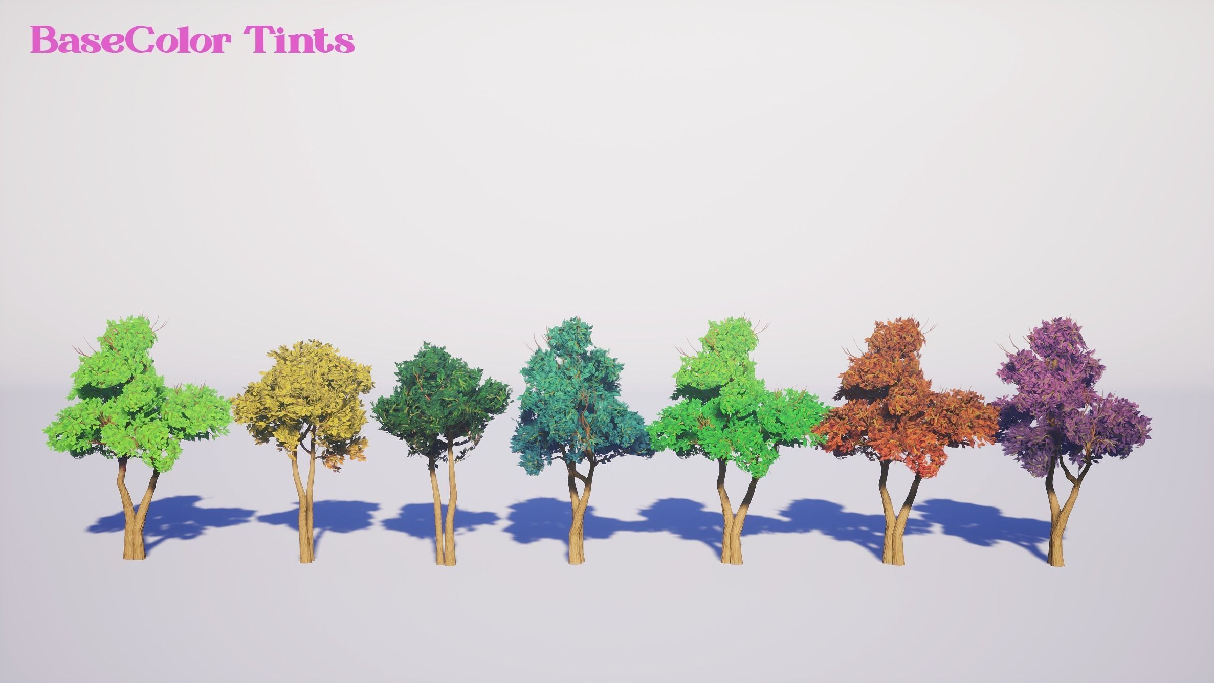 3D model Simple Trees Pack VR / AR / low-poly | CGTrader