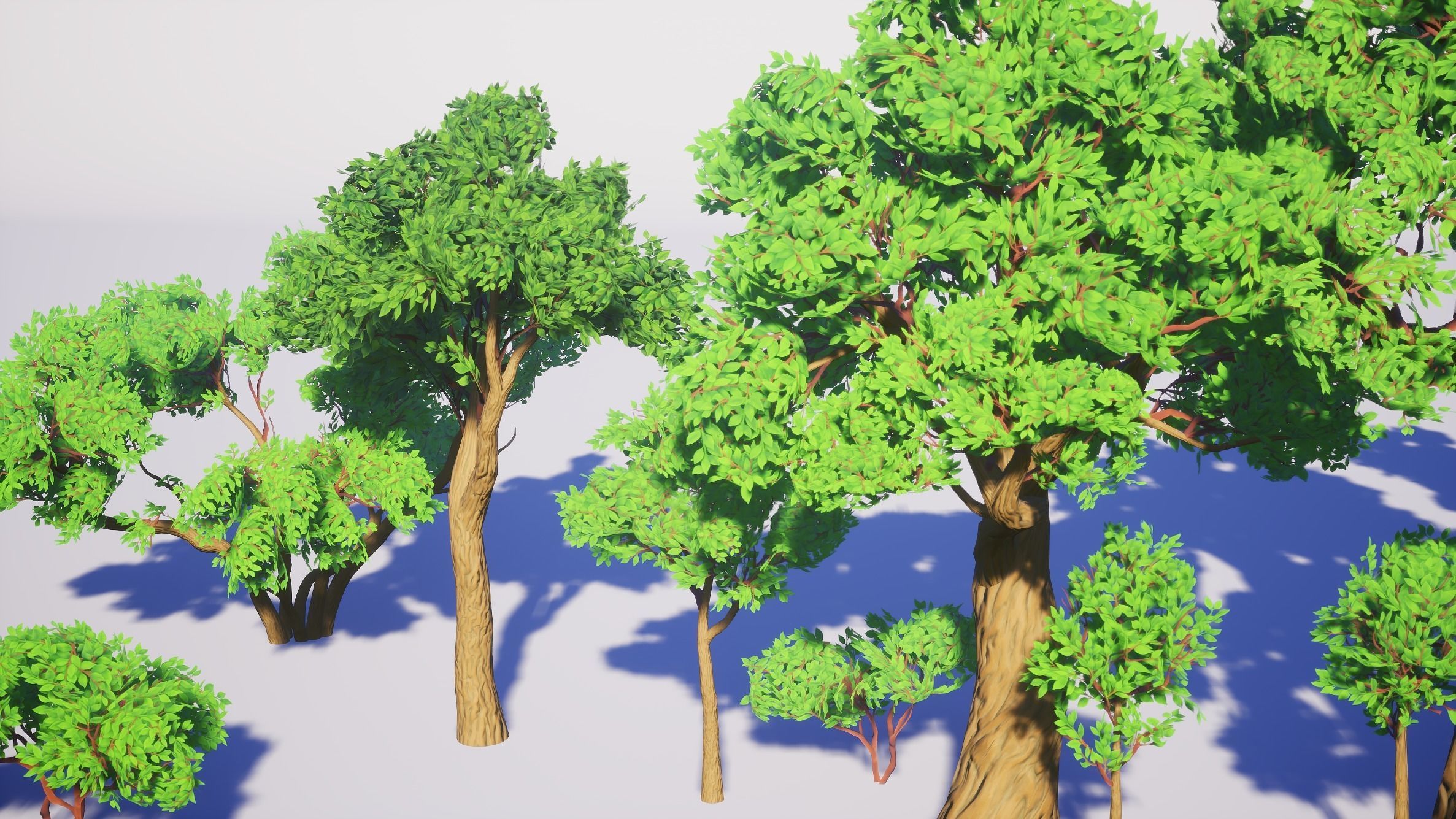 3D model Simple Trees Pack VR / AR / low-poly | CGTrader