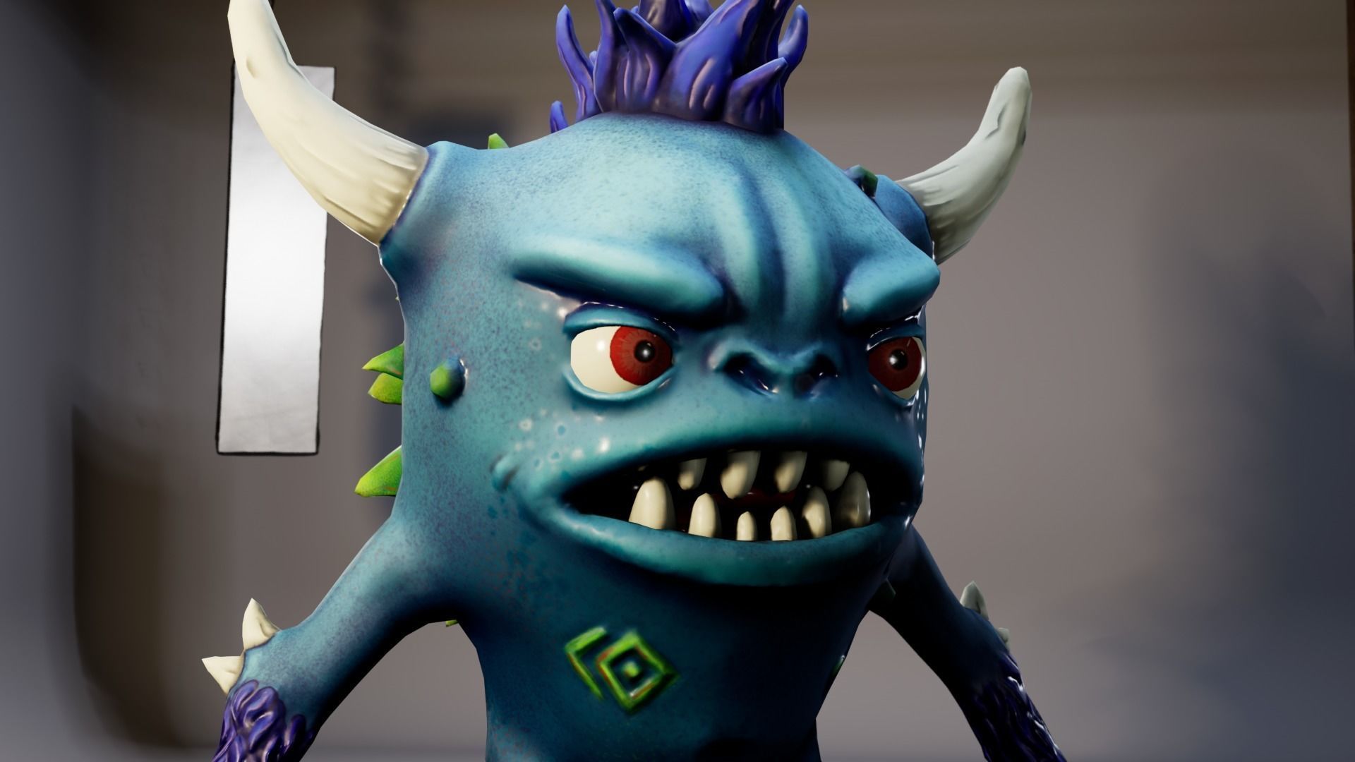 3D model Prickly Swamp Monster VR / AR / low-poly | CGTrader