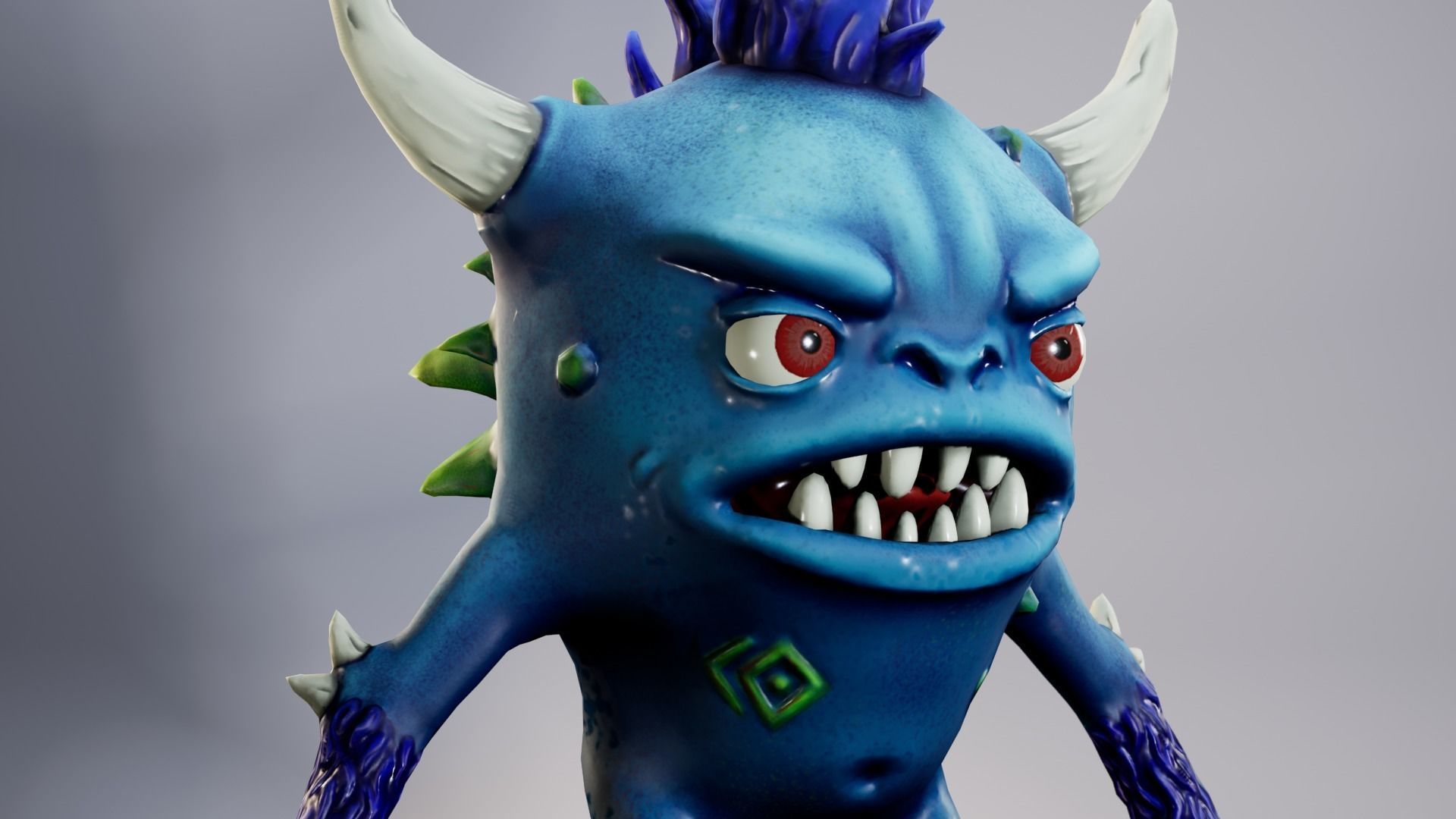 3D model Prickly Swamp Monster VR / AR / low-poly | CGTrader