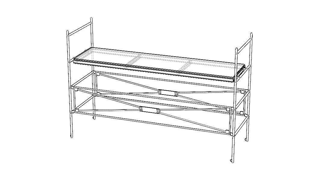 Steel Scaffolding Structure free 3D model rigged | CGTrader