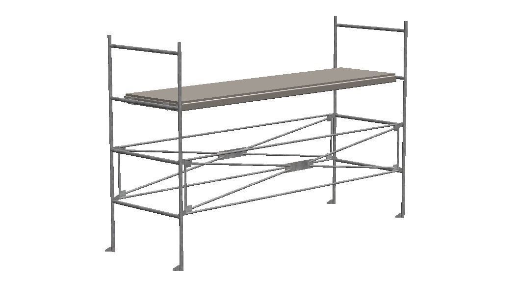Steel Scaffolding Structure free 3D model rigged | CGTrader