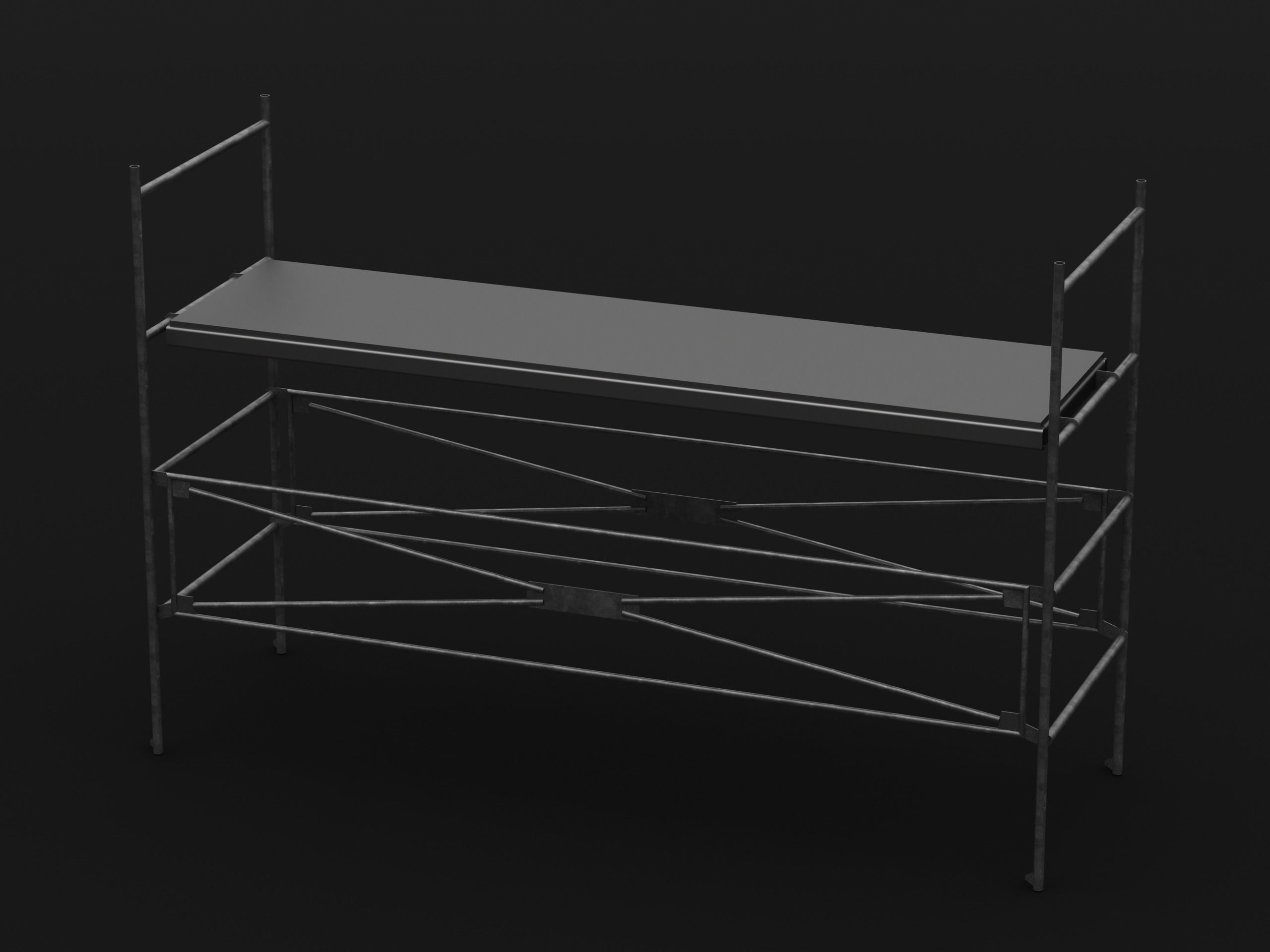 Steel Scaffolding Structure free 3D model rigged | CGTrader