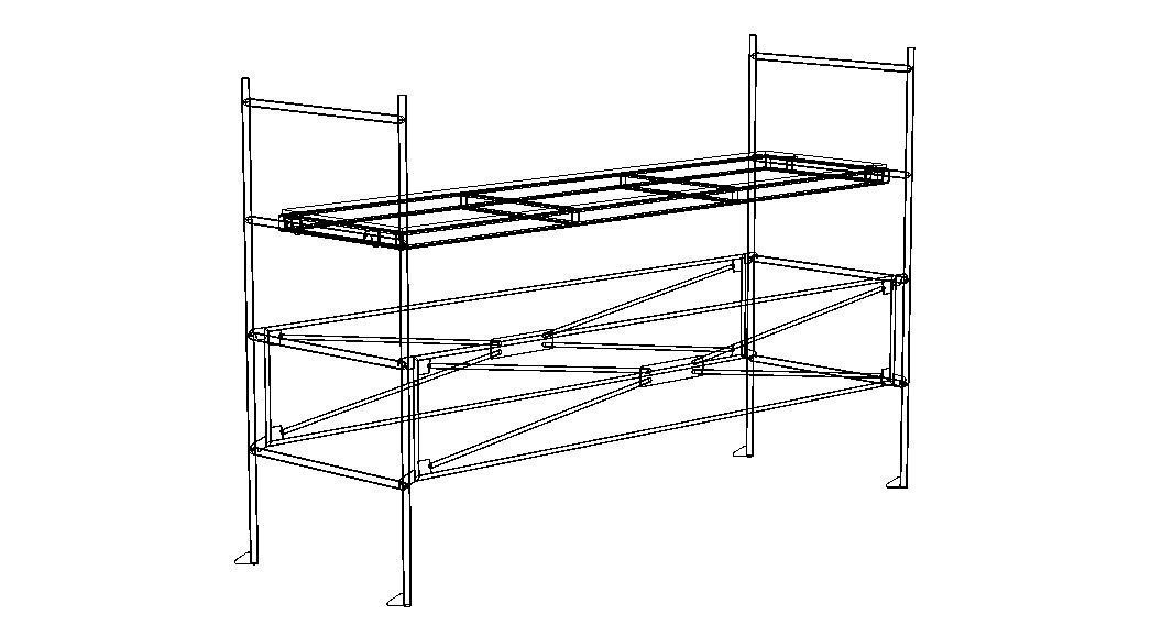Steel Scaffolding Structure free 3D model rigged | CGTrader