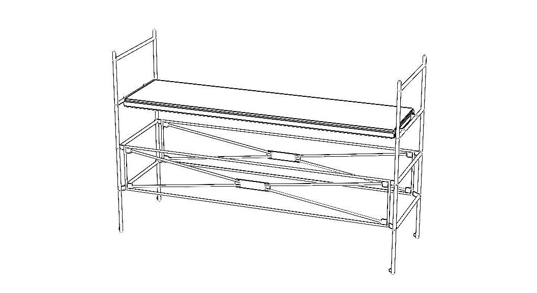 Steel Scaffolding Structure free 3D model rigged | CGTrader