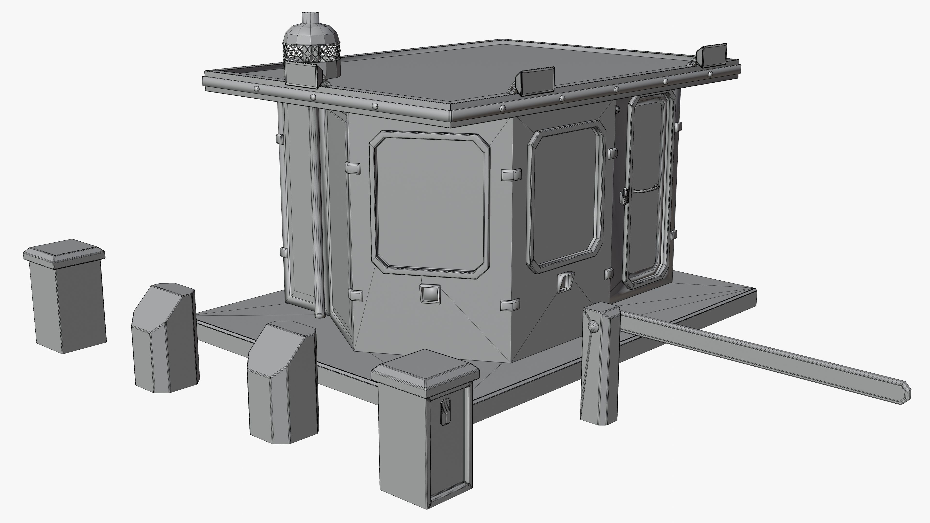 Guard booth 3D model | CGTrader