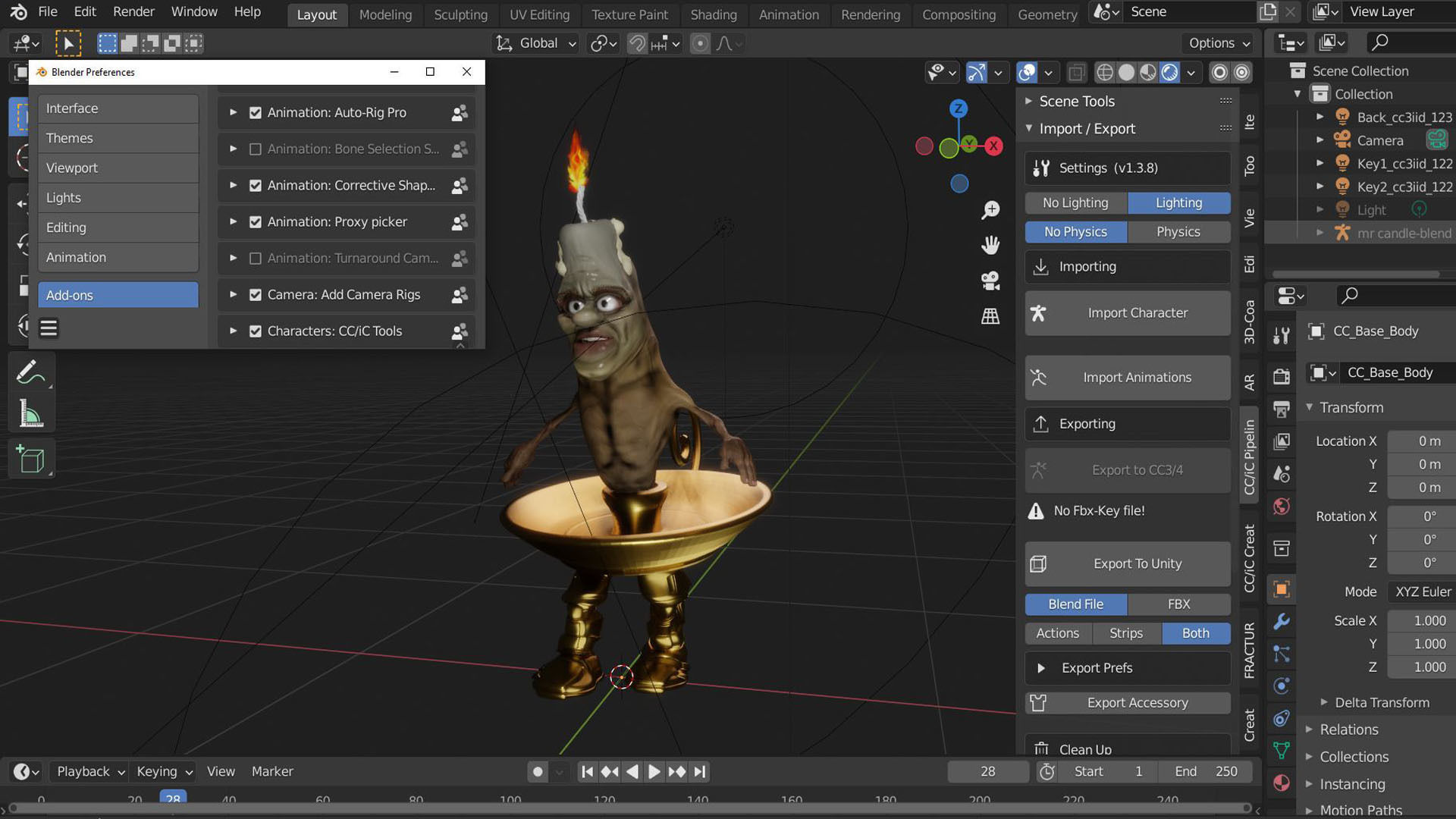 Mr Candle High quality character full Rigged and Animated 3D model animated rigged | CGTrader