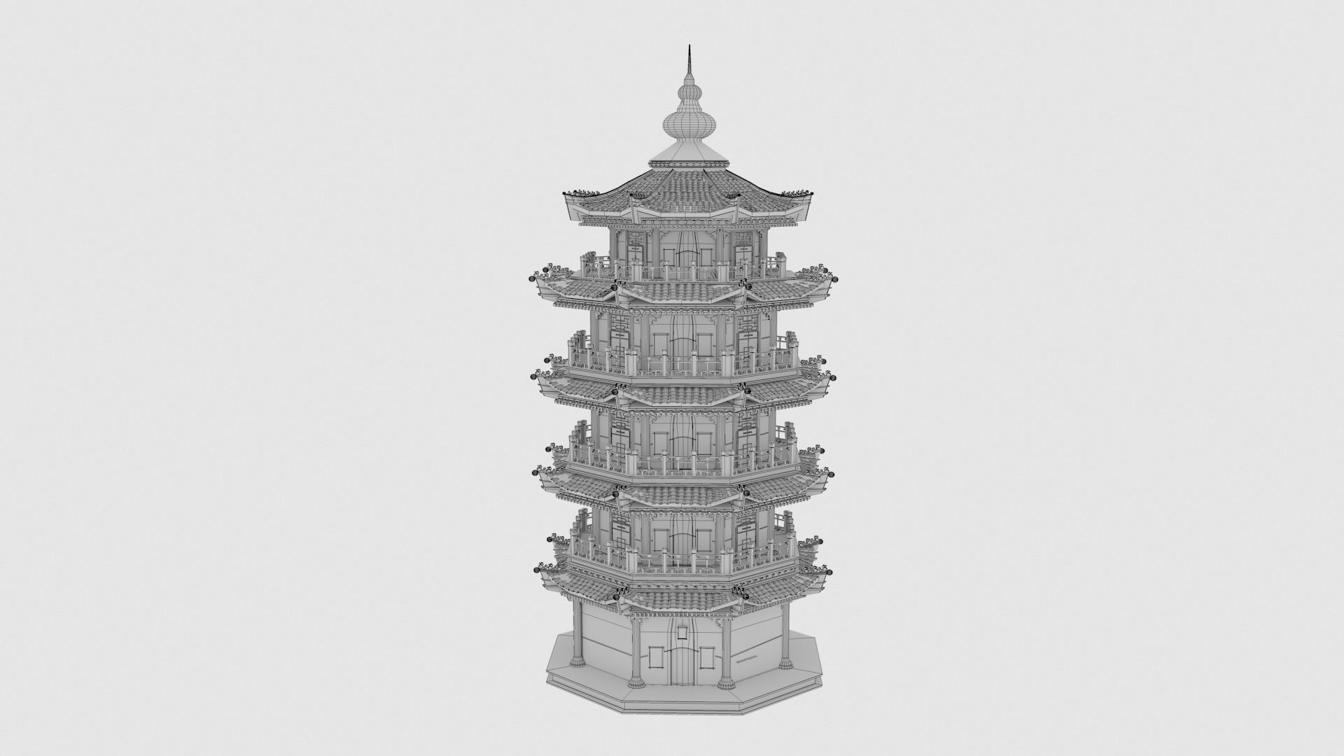 tower china japan tower chinese architecture 3D model | CGTrader
