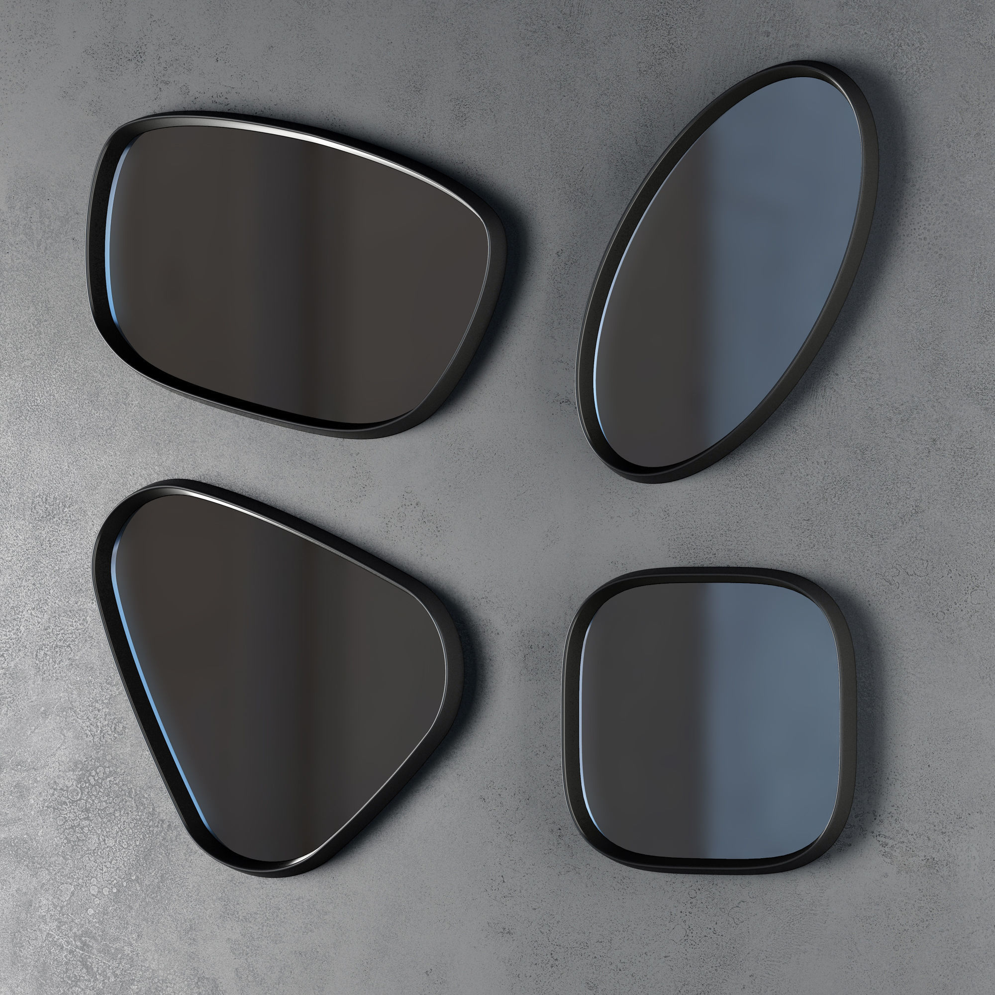 Porada Mix mirrors set 3D model | CGTrader
