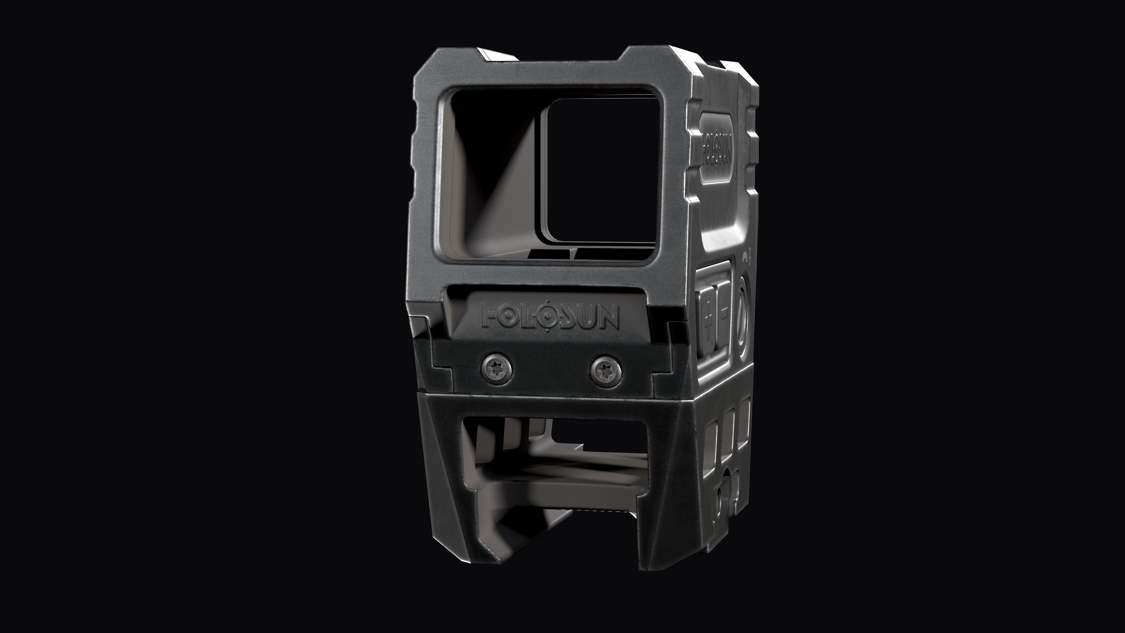 3D model Red dot sight HOLOSUN OPEN REFLEX AEMS CORE VR / AR / low-poly ...