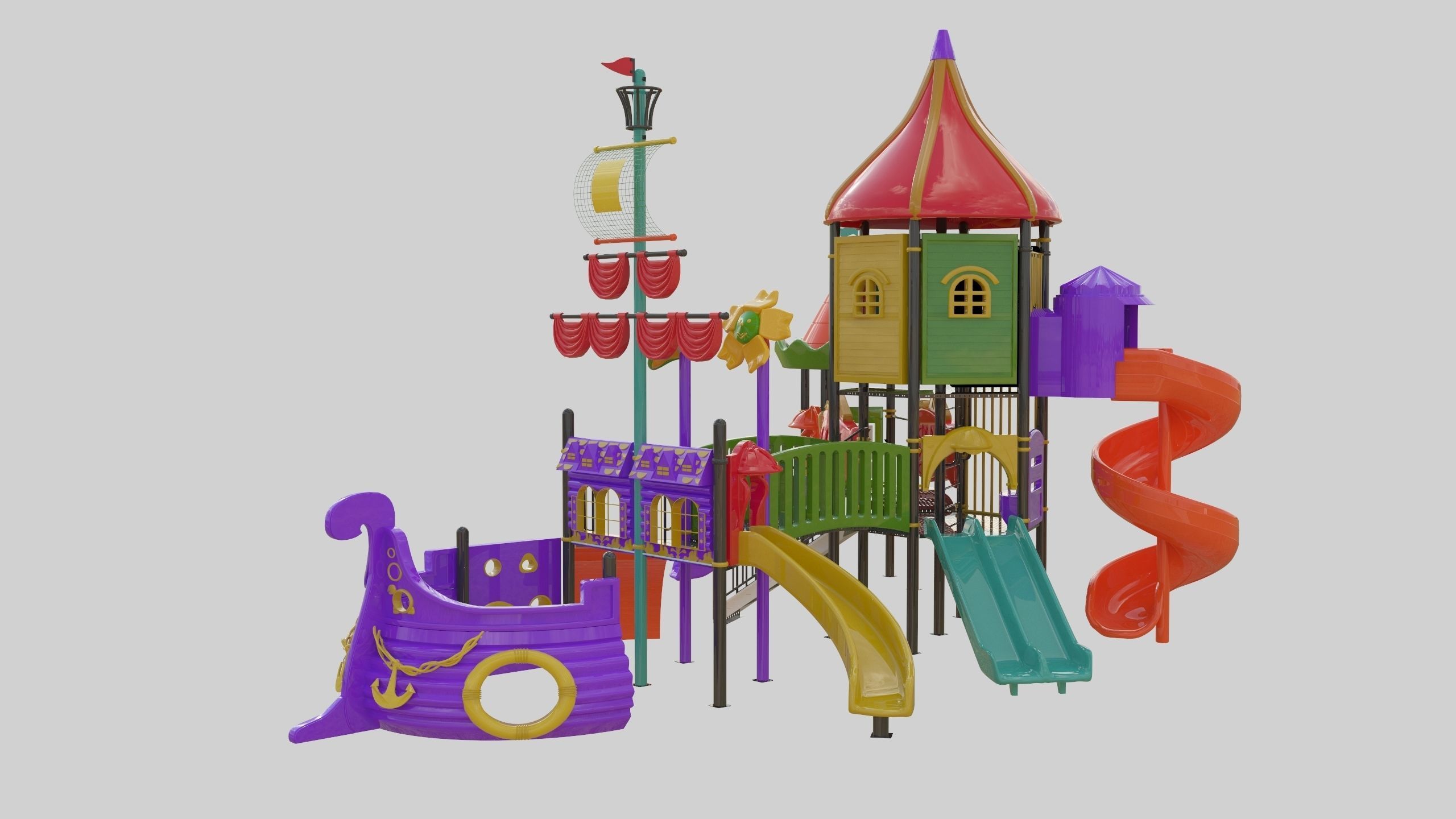 3D Ship Themed Playground Model - 06 3D model | CGTrader