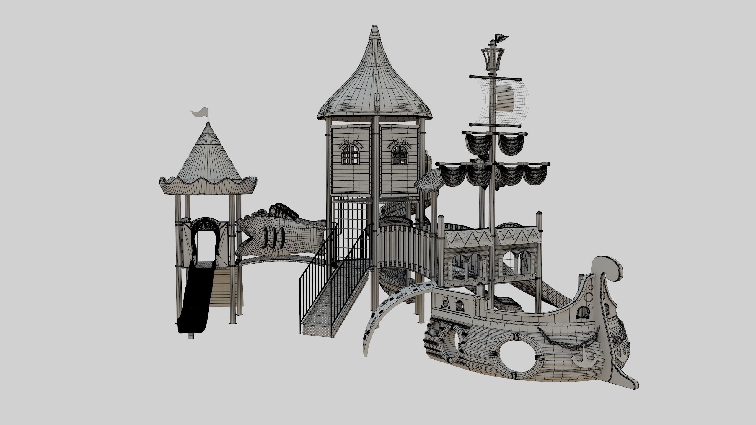 3D Ship Themed Playground Model - 06 3D model | CGTrader