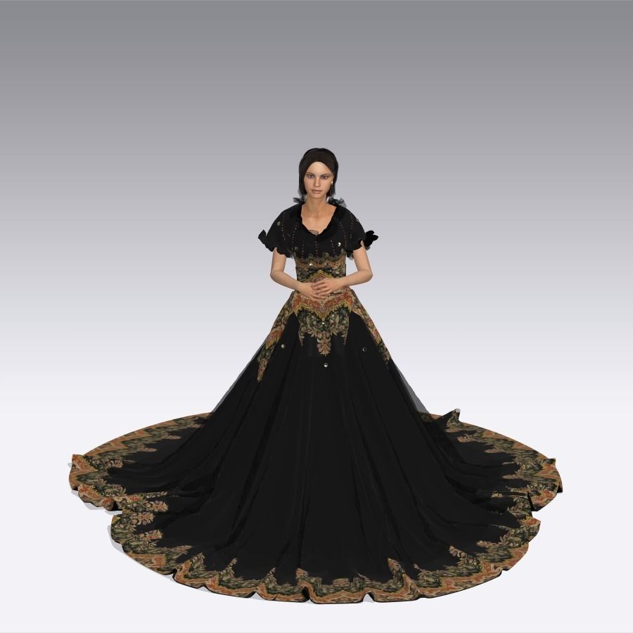 ROYAL DRESS 3D model 3D printable | CGTrader