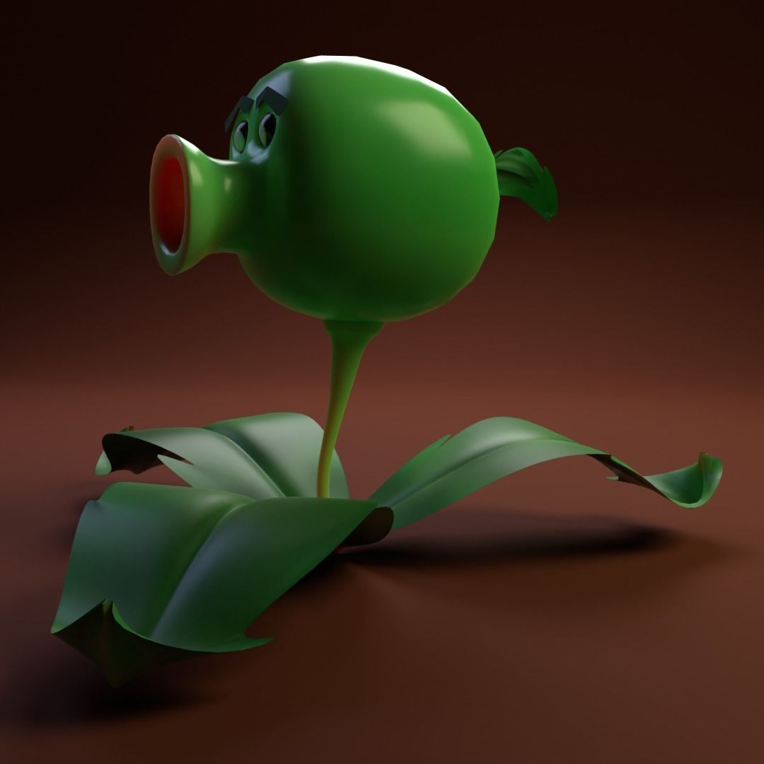 3D model Peashooter from Plants v Zombies VR / AR / low-poly | CGTrader
