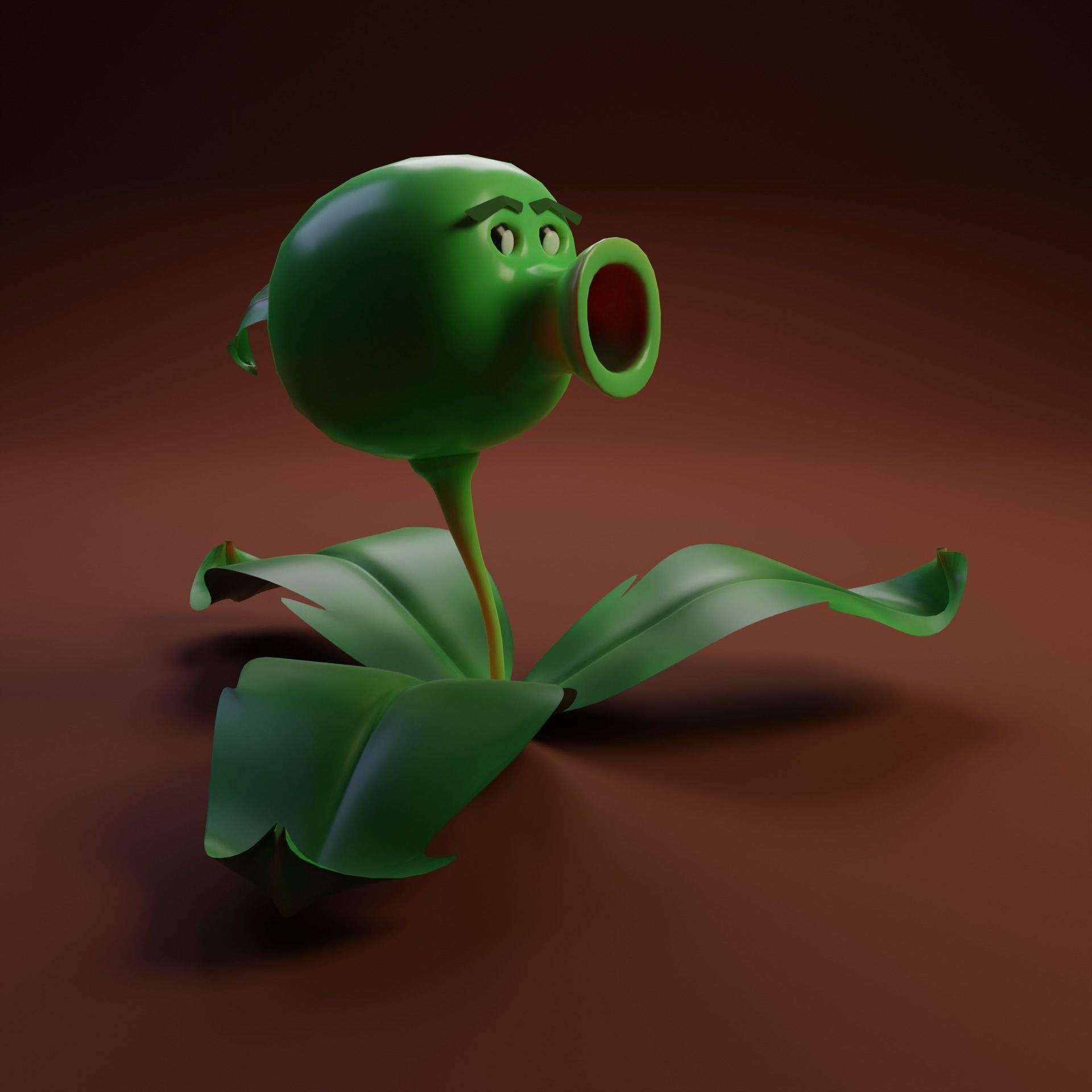 3D model Peashooter from Plants v Zombies VR / AR / low-poly | CGTrader