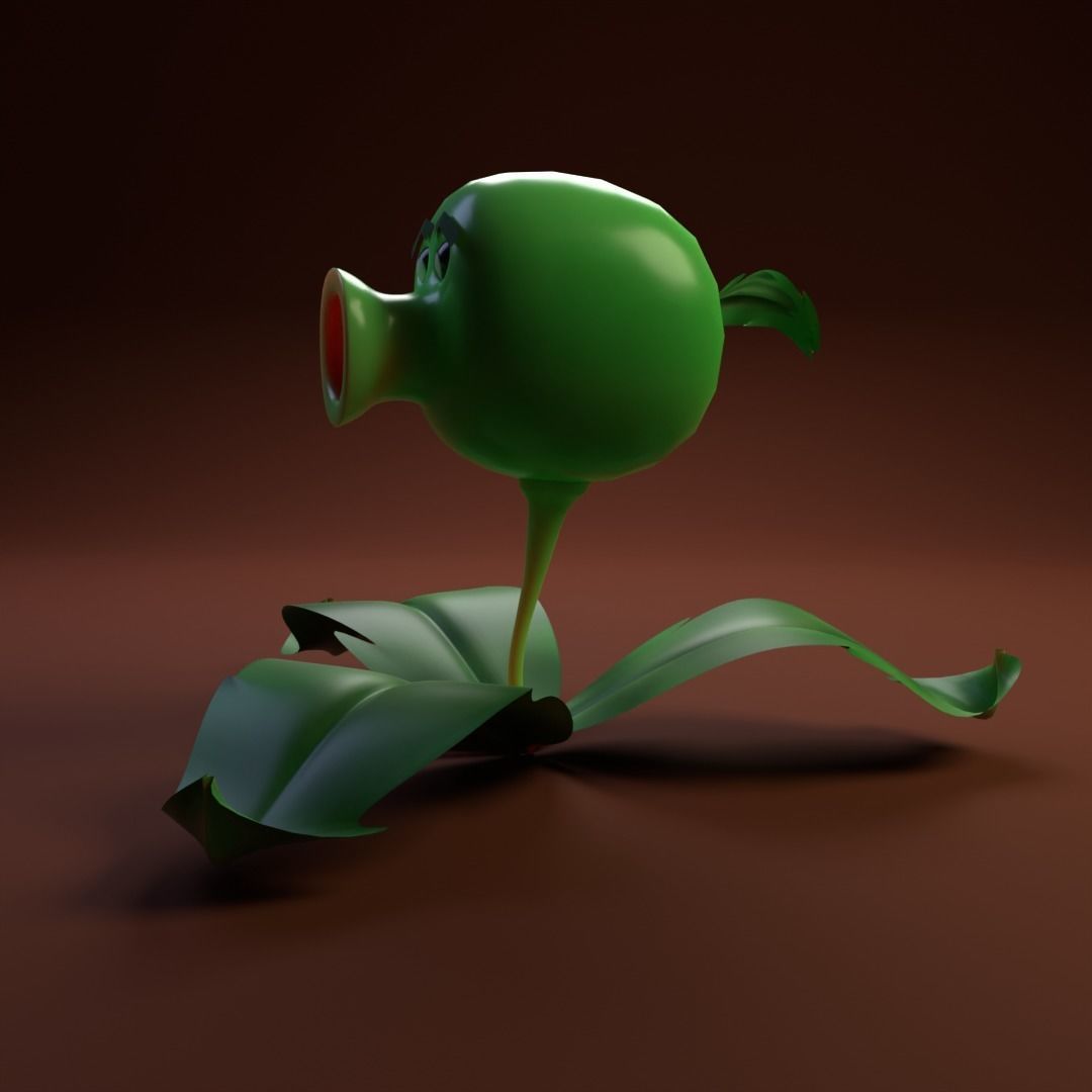 3D model Peashooter from Plants v Zombies VR / AR / low-poly | CGTrader