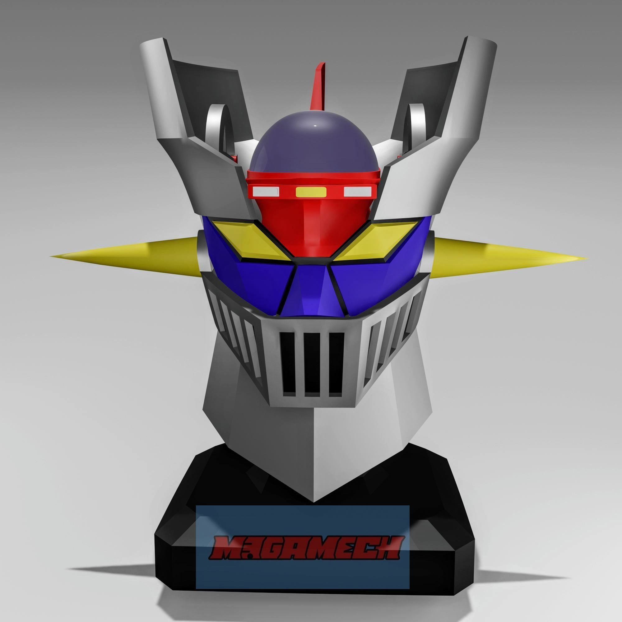 MAZINGER Z 1972 with PLANE ANIME HEAD MODEL FOR DISPLAY 3D model 3D ...