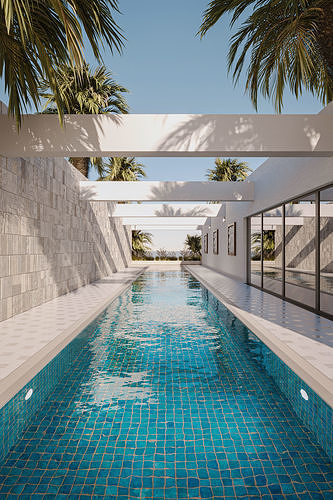 Pool Garden 3D model | CGTrader