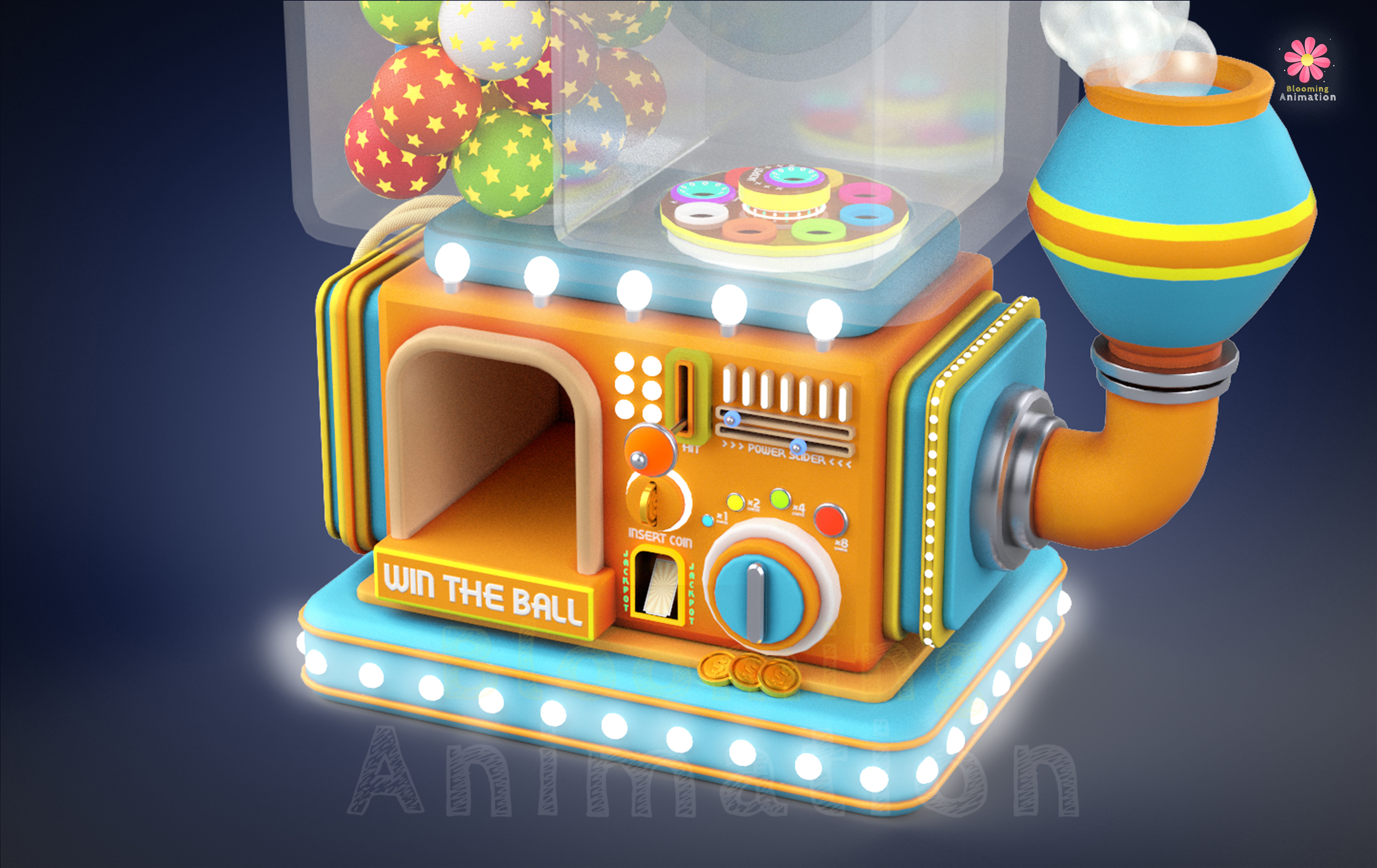 3D model Arcade Ball Bouncing Game Machine VR / AR / low-poly | CGTrader