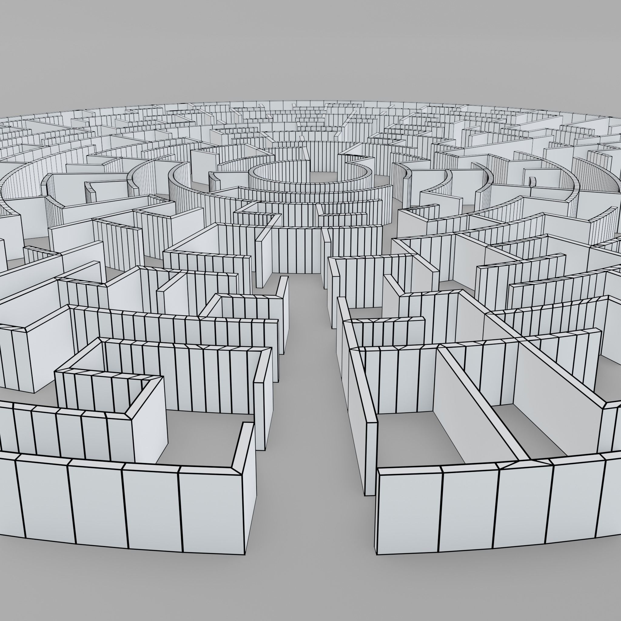 3D model Circular maze with solution VR / AR / low-poly | CGTrader