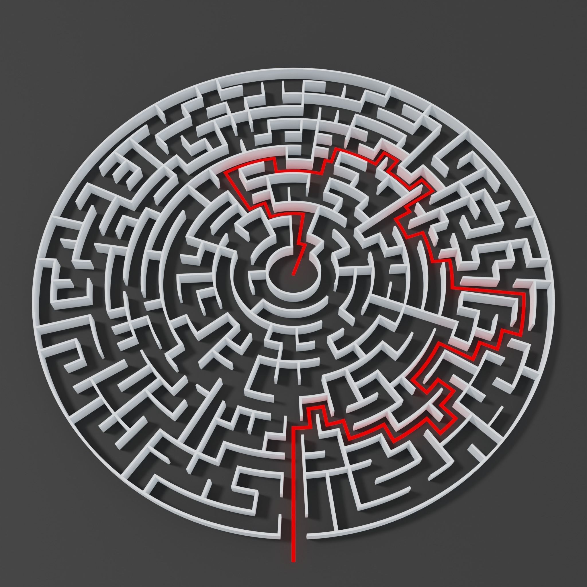 3D model Circular maze with solution VR / AR / low-poly | CGTrader