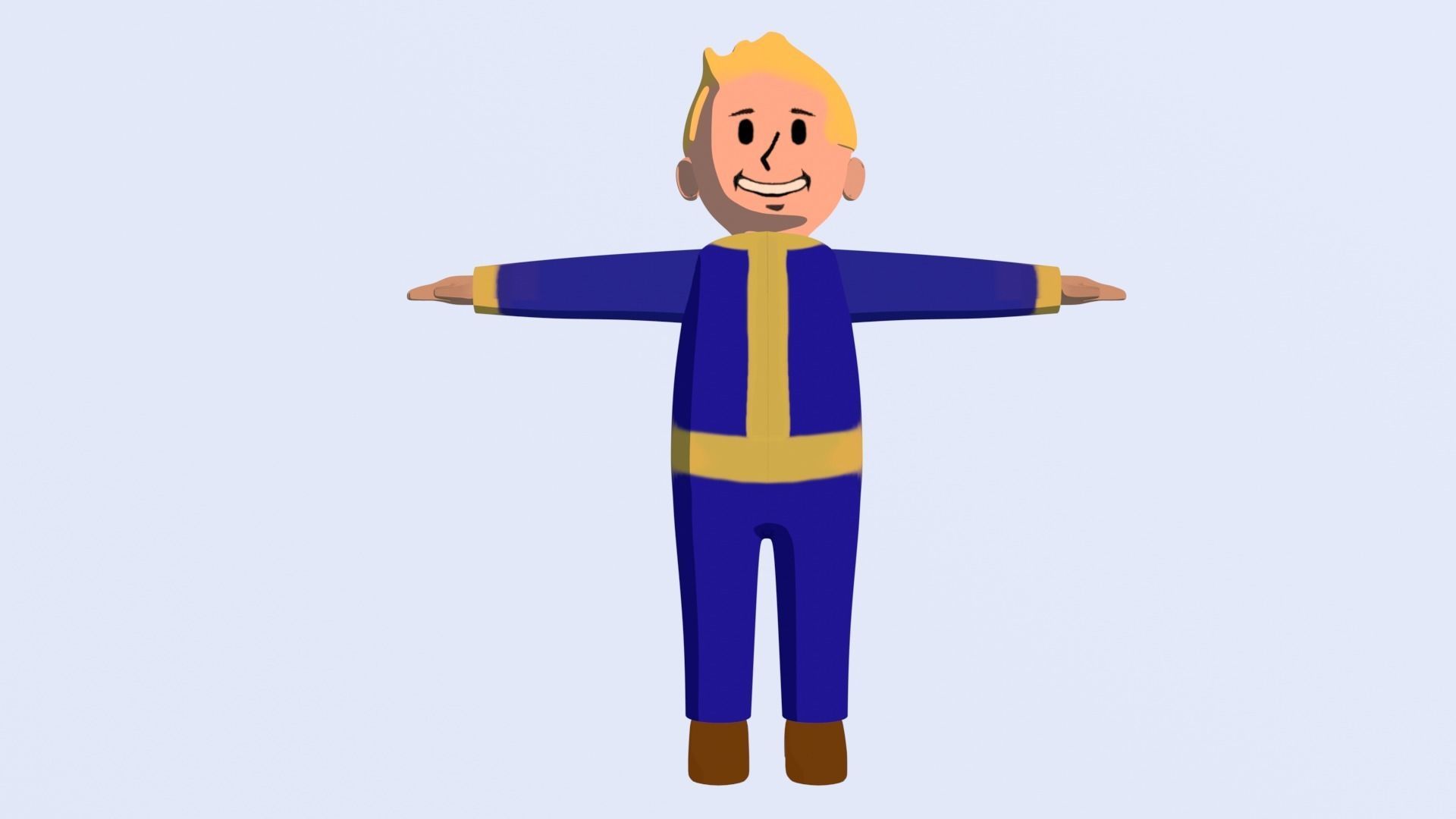 Vaultboy Handpainted 3D model | CGTrader
