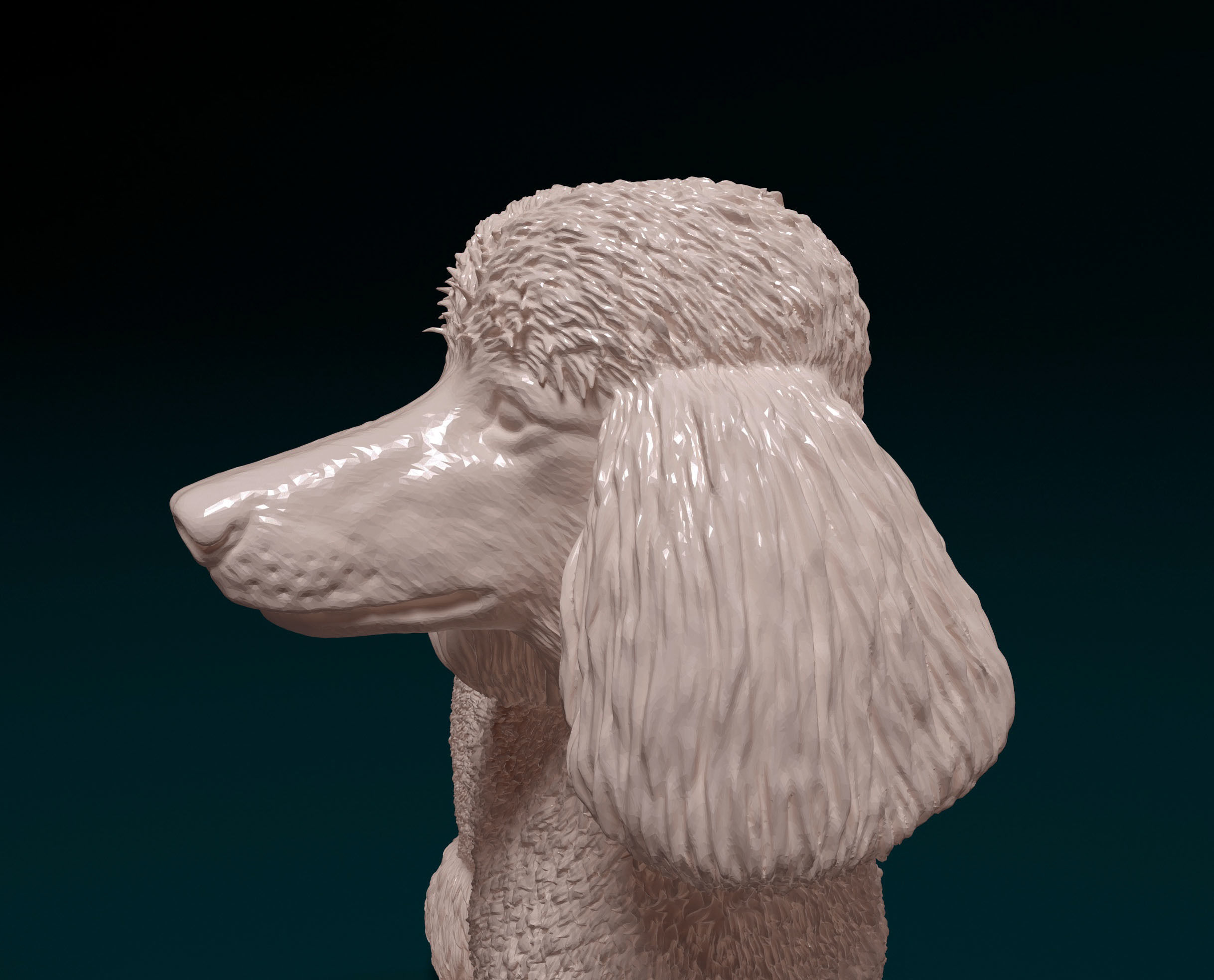 Poodle 05 3D model 3D printable | CGTrader