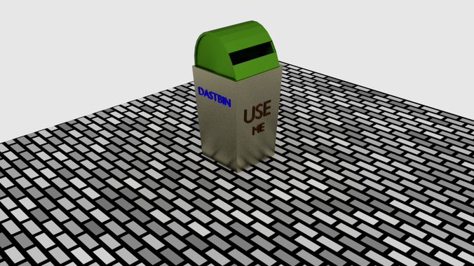 dustbin free 3D Model .blend - CGTrader.com