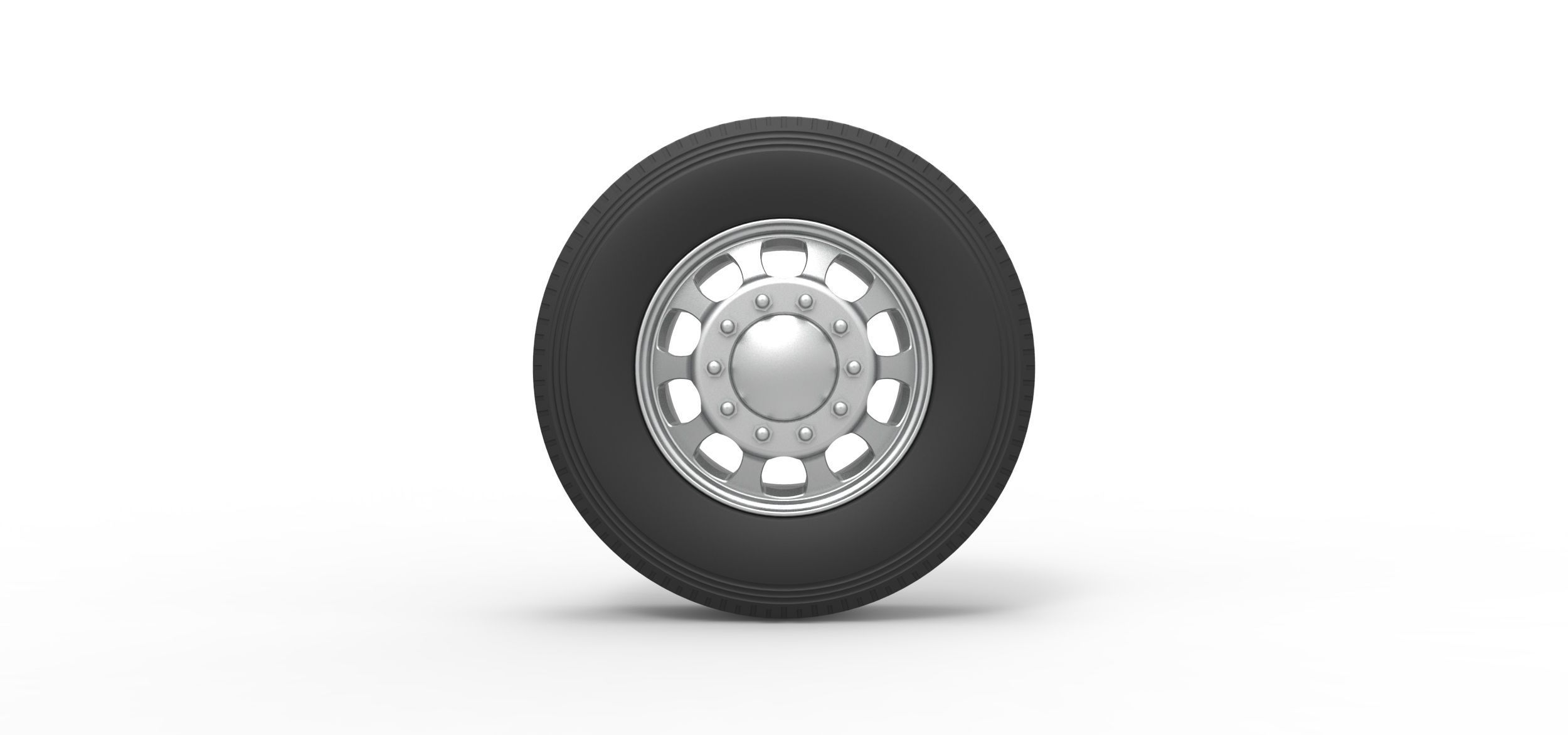 Front custom wheel of semi truck Version 22 Scale 1 to 25 3D model 3D ...