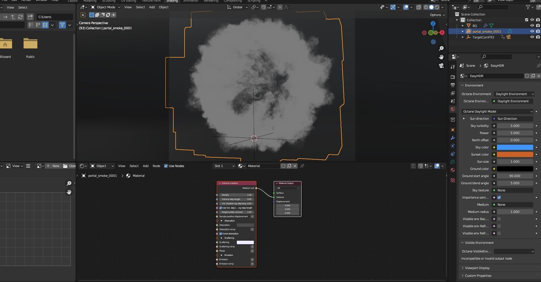 Blender Octane VDB Portal Smoke 3D model animated | CGTrader