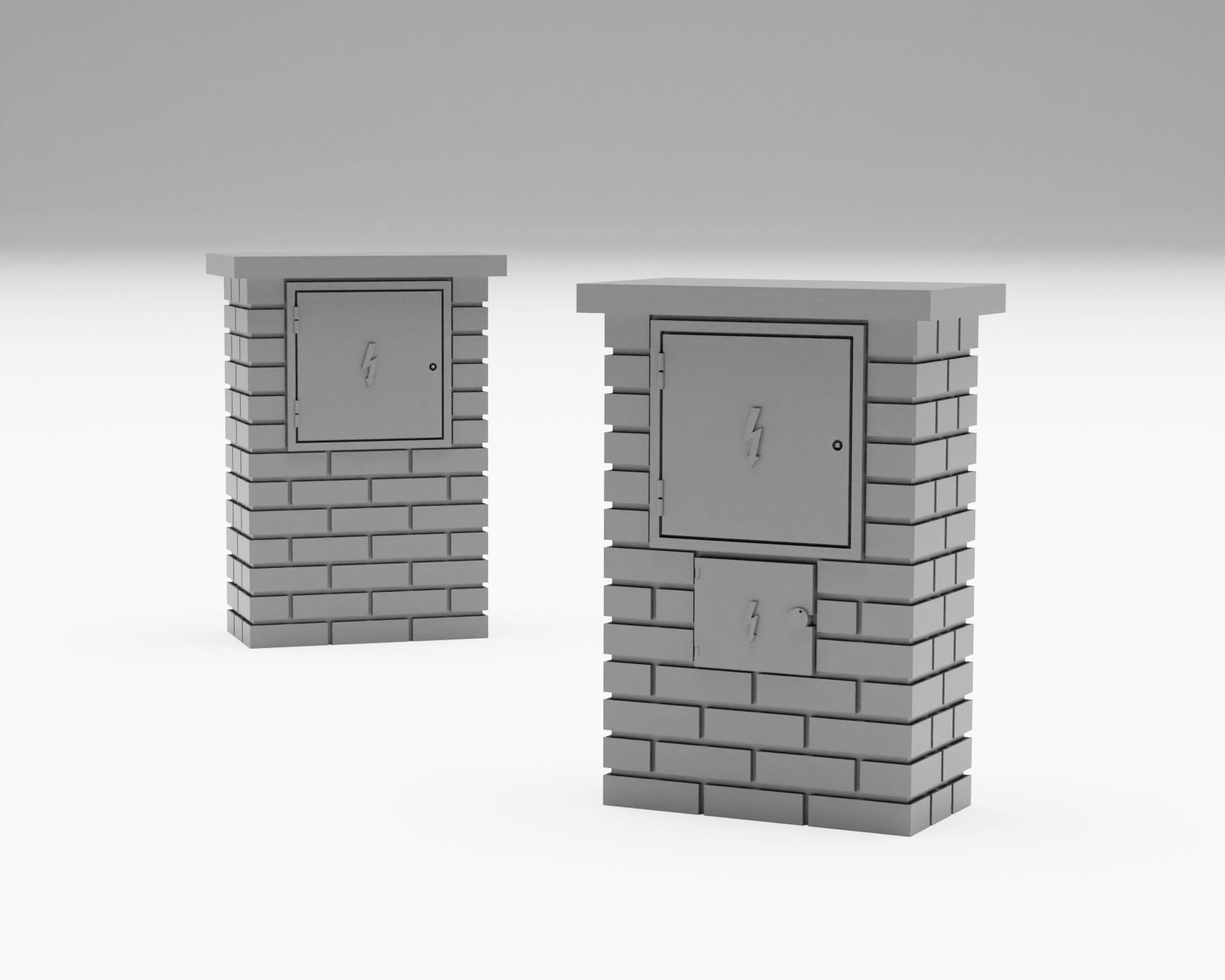Electrical junction boxes H0 scale 3D model 3D printable | CGTrader