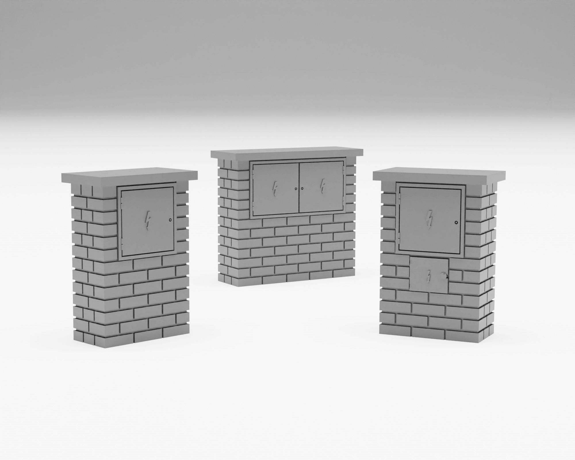 Electrical junction boxes H0 scale 3D model 3D printable | CGTrader