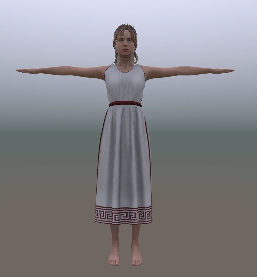 3D model Kallias Ancient Female Character VR / AR / low-poly | CGTrader