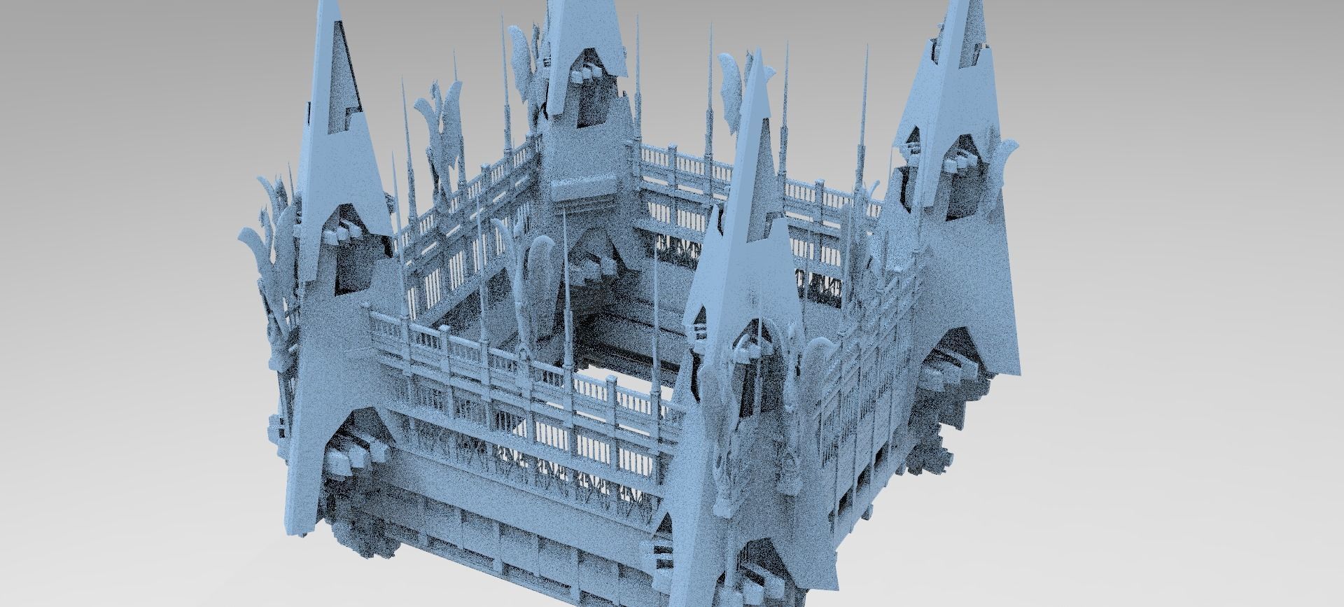 Dark Fire Drake Cathedral Tower Arena 2 3D model | CGTrader