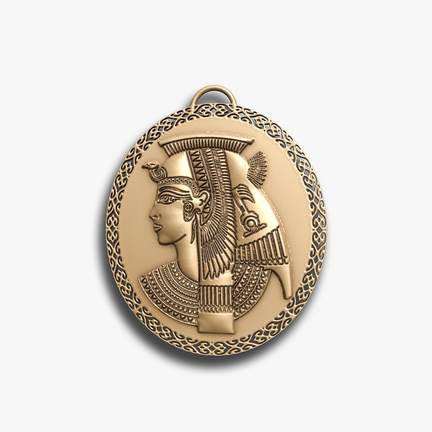Ancient Cleopatra Queen Pendant 3D model 3D printable | CGTrader