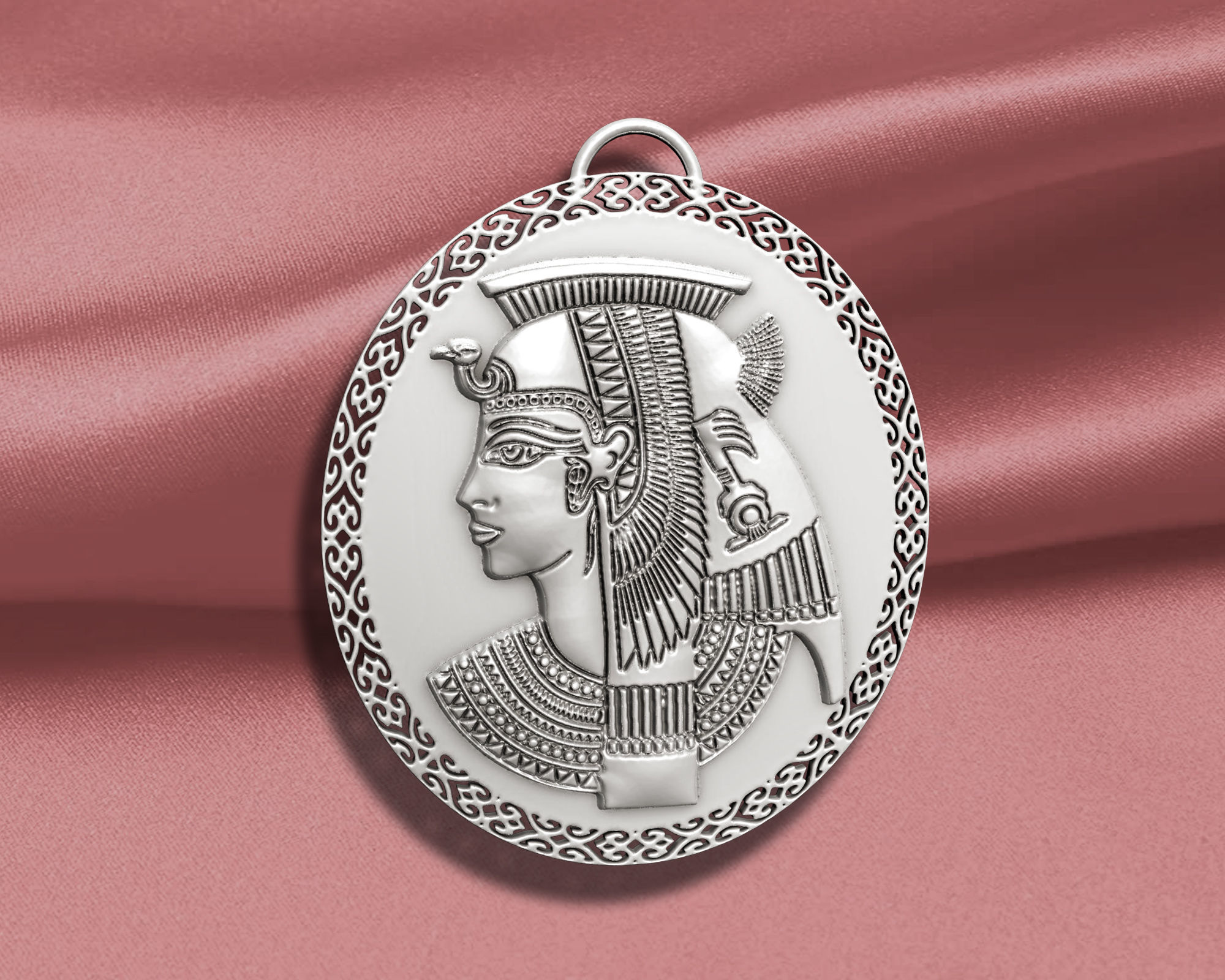 Ancient Cleopatra Queen Pendant 3D model 3D printable | CGTrader