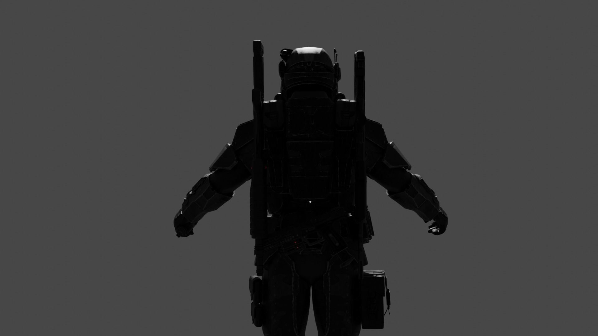 orbital drop shock trooper ODST 3D model rigged | CGTrader