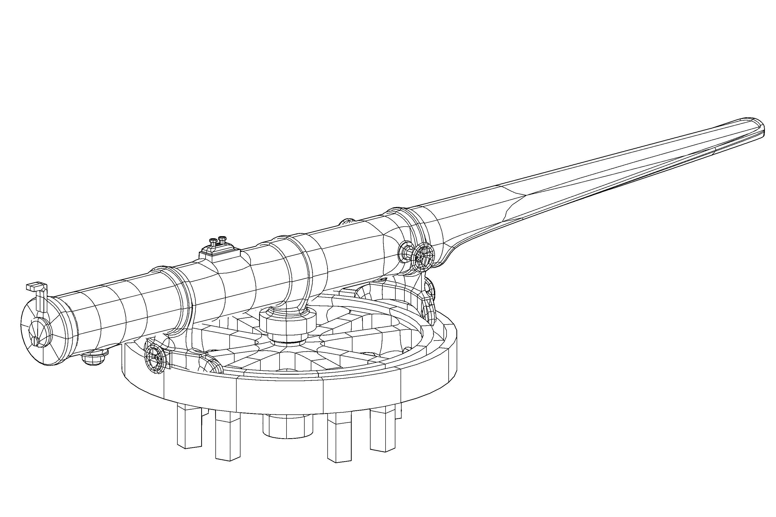 French torpedo tube from the beginning of the 20th century 3D model 3D ...