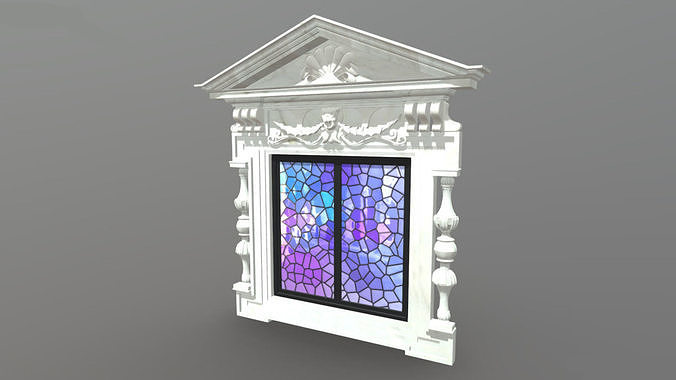 European style window frame 3D model | CGTrader