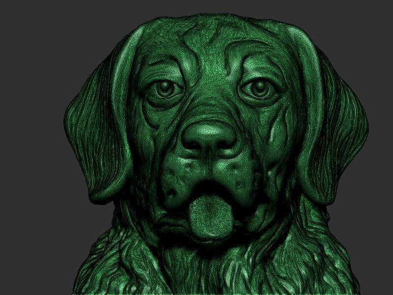 Labrador Dog Bust 3D model 3D printable | CGTrader