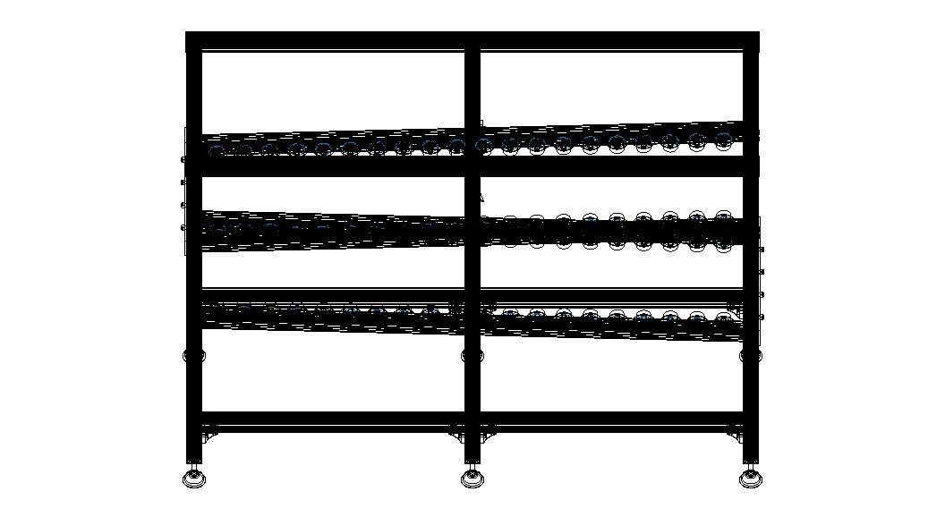 Aluminum Roller Track for Gravity Flow 3D model rigged | CGTrader