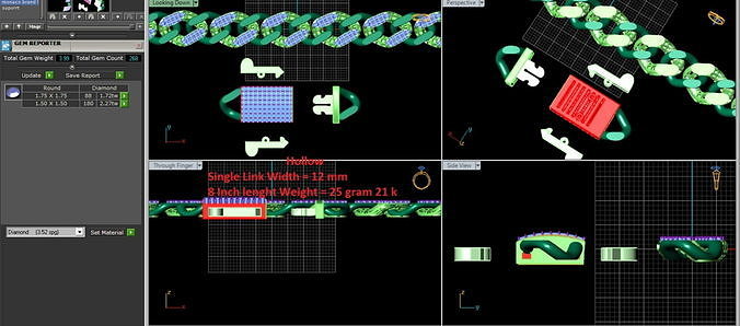 Cubic Diamond Chain 66 3D model 3D printable | CGTrader