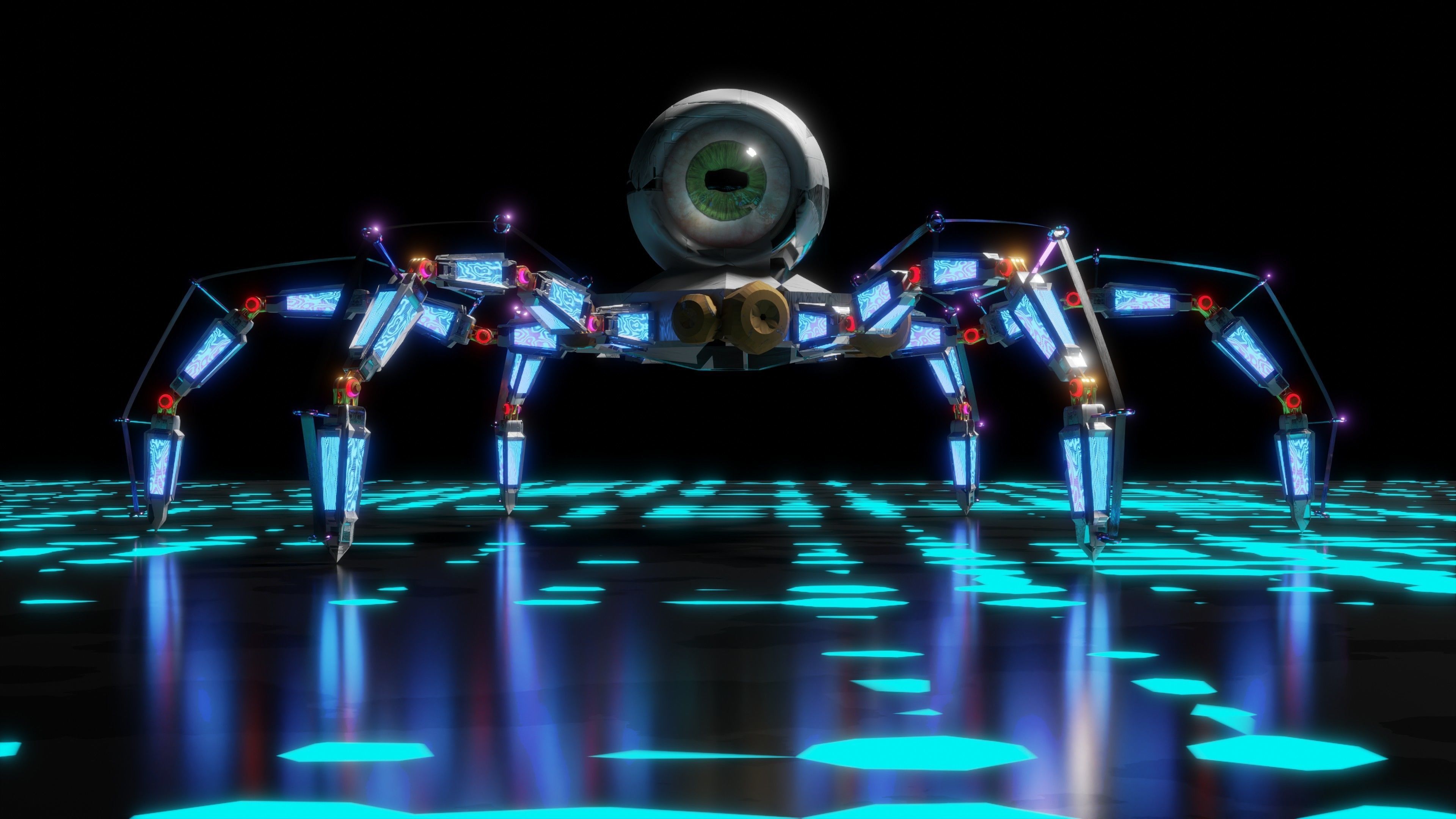 Spider Robots free VR / AR / low-poly 3D model animated rigged | CGTrader