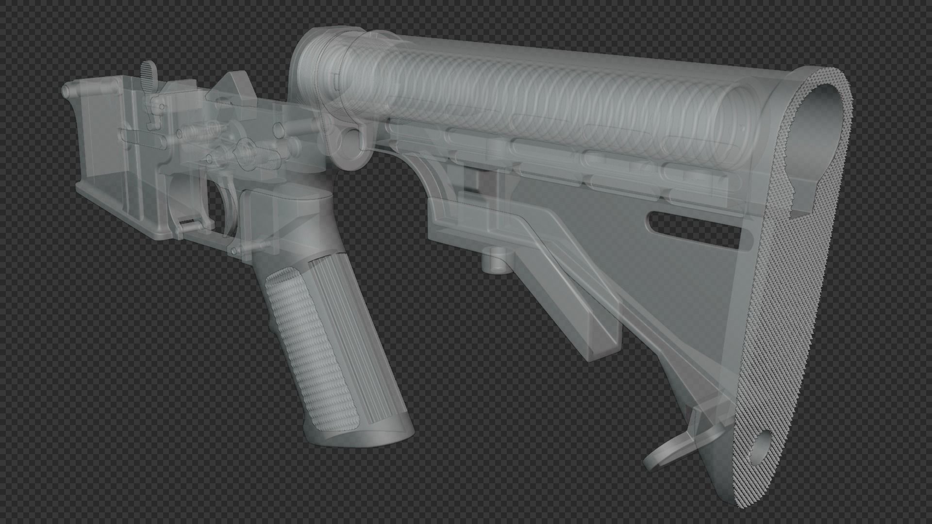 3D model AR-15 Lower Receiver Assembly VR / AR / low-poly | CGTrader